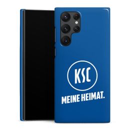 DeinDesign Galaxy S22 Ultra Handy Premium Case Smartphone Handyh&uuml;lle Schutzh&uuml;lle gl&auml;nzend Karlsruher Sc Statement Ksc Premium Case