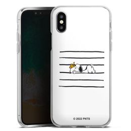 DeinDesign iPhone Xs Handy Silikon H&uuml;lle Case transparent Handyh&uuml;lle Snoopy Dog Peanuts Silikon Case