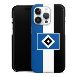 DeinDesign iPhone 14 Pro Handy Premium Case Smartphone Handyh&uuml;lle Schutzh&uuml;lle gl&auml;nzend Stripes Hamburger Sv Hsv Premium Case