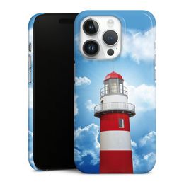 DeinDesign iPhone 14 Pro Handy Premium Case Smartphone Handyh&uuml;lle Schutzh&uuml;lle gl&auml;nzend Cloud Lighthouse Sky Premium Case