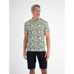 Lerros Herren Poloshirt "Sommerliches Poloshirt mit angesagtem, floralem Printmuster"lemon water, Gr. M, 97% Baumwolle, 3% Elasthan, Shirts