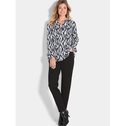 GOLDNER Bluse Damen Gr&ouml;&szlig;e 7XL schwarz / wei&szlig;