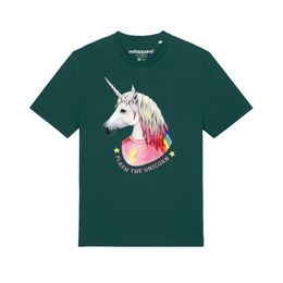 Watapparel Shirt ' Flash, the unicorn ' male size L Dark green / Mixed colors