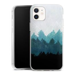 DeinDesign iPhone 12 Handy Silikon H&uuml;lle Case transparent Handyh&uuml;lle Tree Forrest Abstract Silikon Case