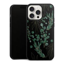 DeinDesign iPhone 15 Pro Max Handy Gallery Case Handyh&uuml;lle 9H Geh&auml;rtetes Glas R&uuml;ckseite H&uuml;lle Nature Eukalyptus Leaves Gallery Case