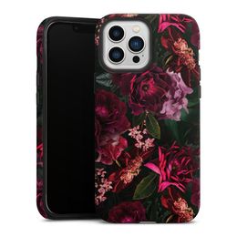 DeinDesign iPhone 13 Pro Max Handy Panzer Handyh&uuml;lle robuste Outdoor H&uuml;lle Schutzh&uuml;lle matt Flowers Blossom Rose Tough Case