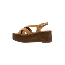 Tamaris Sandale 'Ledersandalen Kompensiert' Damen Gr&ouml;&szlig;e 39 cognac