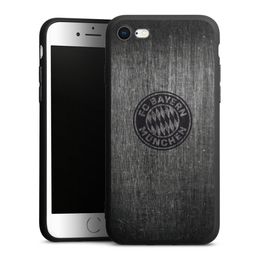 DeinDesign iPhone SE (2020) Handy Premium Silikon H&uuml;lle Handyh&uuml;lle schwarz Case Fcb Metallic Look Fc Bayern M&uuml;nchen Silikon Premium Case