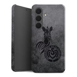 DeinDesign Galaxy S26 Handy Premium Case Smartphone Handyh&uuml;lle Schutzh&uuml;lle gl&auml;nzend Official Licensed Product Msv Duisburg Zebra Premium Case