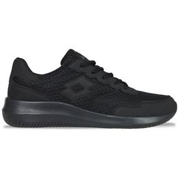 Lotto Damen Sneaker, Gr. 36, schwarz, Kunstfaser, Synthetik, unifarben, Schuhe, - extra leicht und bequem