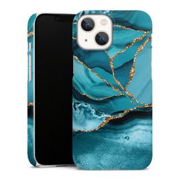 DeinDesign iPhone 13 Mini Handy Premium Case Smartphone Handyh&uuml;lle Schutzh&uuml;lle matt Marble Gemstone Glitzer Premium Case