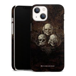 DeinDesign iPhone 13 Mini Handy Premium Case Smartphone Handyh&uuml;lle Schutzh&uuml;lle matt Gothic Art Skulls Premium Case