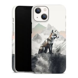 DeinDesign iPhone 13 Mini Handy Premium Case Smartphone Handyh&uuml;lle Schutzh&uuml;lle matt Nature Mountain Fox Premium Case