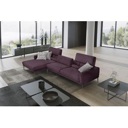 Ecksofa Egoitaliano, B:277cm H:95cm T:157cm, lila, Wohnzimmer, Sofas, "Masu, Design trifft sensationellen Sitzkomfort, Breite 277cm, L-Form", inkl. 2