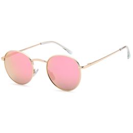 styleBREAKER Damen Sonnenbrille "Sonnenbrille Pantobrille rund", pink, Modisch, Sonnenbrillen