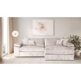Ecksofa OTTO HOME, B:303cm T:187cm, grau, 100% Polyester, Wohnzimmer, Sofas, "Soft&Cosy XXL L-Form, B: 303 cm - OTTO. Verl&auml;ssliche Qualit&auml;t.",