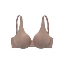 Nuance By Lascana T-Shirt-BH Damen Gr&ouml;&szlig;e 80 braun / wei&szlig;