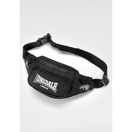 Lonsdale Herren G&uuml;rteltasche "HIP", schwarz, unifarben, Canvas, Polyester, Taschen, mit f&uuml;nf Rei&szlig;verschlusstaschen, pflegeleichte Qualit&auml;t