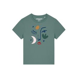Watapparel Shirt 'Love and flex' female size S Yellow / Pastel green / Red / White