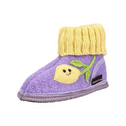 Haflinger Hausschuhe M&auml;dchen Gr&ouml;&szlig;e 31 violettblau