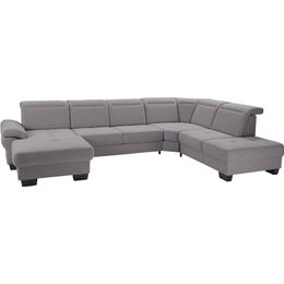 Wohnlandschaft OTTO HOME, B:360cm H:84cm T:253cm, grau, Struktur fein (100% Polyester);Luxus-Microfaser weich (90% Polyester, 10% Polyamid), Sofas,