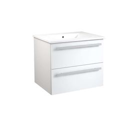 Waschtisch Welltime, B:61,5cm H:50cm T:46,5cm, wei&szlig;, Badezimmer, Waschtische, "Serena, Waschbeckenunterschrank inkl. Waschbecken, Badm&ouml;bel"