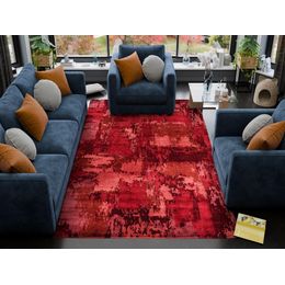 Teppich, B:140cm H:12mm L:200cm, rot, OCI DIE TEPPICHMARKE, Obermaterial: 100% Viskose, Wohnzimmer, Teppiche, "WESTSIDE PALUNG", handgekn&uuml;pfter