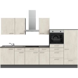 K&uuml;chenzeile Nobilia, B:330,3cm H:216,6cm T:60cm, wei&szlig;, Komplettk&uuml;chen-Sets, ""Riva I", NEU: individuell anpassbar mit gratis Profi-Beratung",