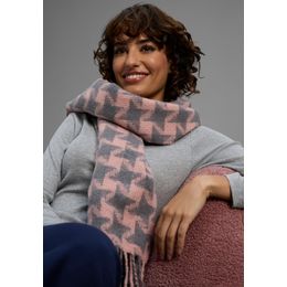 Laura Scott Damen Modeschal, rosa, gemustert, Web, Kunstfaser, Modet&uuml;cher, in verschiedenen Farben - NEW im Karo-Design