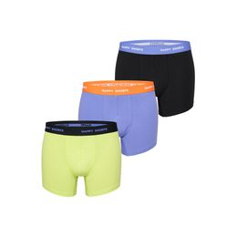 Happy Shorts Boxershorts Herren Gr&ouml;&szlig;e L limette / lavendel / schwarz
