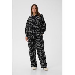 Kaffe curve Casual Hose KCelory Loose fit in Black Chalk Embroidery | Gr.: 44