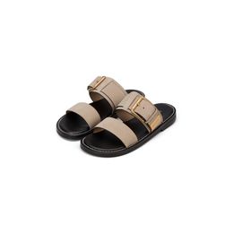 Marc O'Polo MARC O'POLO Damen Sandale "aus edlem Rindleder", Gr. 42, beige, Obermaterial: 100% Leder, unifarben, Schuhe