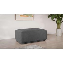 Polsterhocker s.Oliver, B:124,5cm H:48cm T:70,5cm, grau, 100% Polyester, Hocker, "EMMERIK Sitzhocker mit Wellenfederung, Ma&szlig;e B/T/H: 124,5/70,5/48