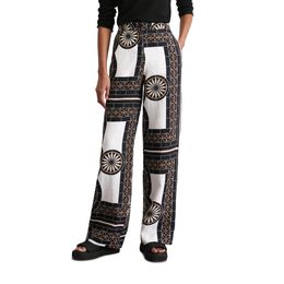 Marc O'Polo MARC O'POLO Damen Chinohose "mit l&auml;ssigem Allover-Print", bunt, Gr. 32, bedruckt, Obermaterial: 100% Leinen, Hosen