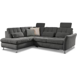 Ecksofa DIE PLANBAR, B:242cm H:87cm T:116cm, grau, 100% Polyester, Wohnzimmer, Sofas, "MP-IN20016 L-Form mit Kaltschaum-Polsterung", optional