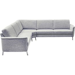 Ecksofa Home Affaire, B:283cm H:85cm T:263cm, grau, 76% Polyacryl, 24% Polyester, Wohnzimmer, Sofas, "Solvaro, optional motorischer Sitzvorzug,