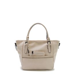 Harpa Damen Henkeltasche, beige, Lederimitat, unifarben, Taschen, mit abnehmbarem Kosmetikt&auml;schchen
