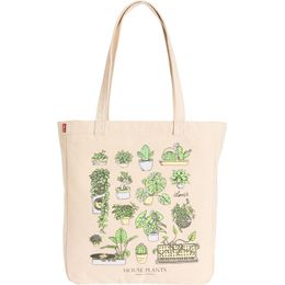 Levi's LEVI'S Damen Shopper "EVERYDAY GRAPHIC TOTE", beige, Canvas, Baumwolle, Taschen, Beuteltasche - ideal f&uuml;r Eink&auml;ufe, Shopping & Alltag