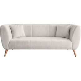 Ecksofa Home Affaire, B:208cm H:83cm T:88cm, wei&szlig;, 100% Polyester, Wohnzimmer, Sofas, "Lazio modern und bequem, schmale Armlehnen, tolle
