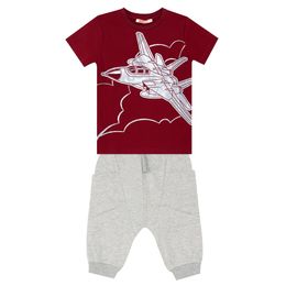 Msh B&g Set Jungen Gr&ouml;&szlig;e 110 grau / bordeaux / wei&szlig;
