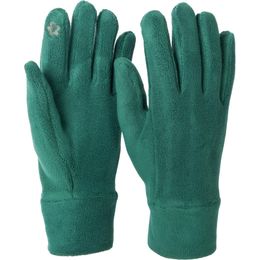 styleBREAKER Damen Fleecehandschuhe "Einfarbige Touchscreen Fleece Handschuhe", gr&uuml;n, Modisch, Obermaterial: 10% Elasthan EL. 90% Polyester PES.,