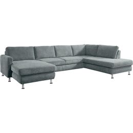 Wohnlandschaft DIE PLANBAR, B:346cm H:82cm T:220cm, blau, 100% Polyester, Sofas, "MP-IN19027 U-Form", wahlweise mit Schlaffunktion, frei im Raum