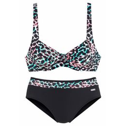 Venice Beach B&uuml;gel-Bikini Damen Gr&ouml;&szlig;e M t&uuml;rkis / rot / schwarz / wei&szlig;