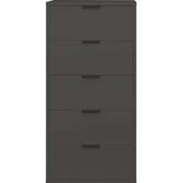 M&auml;usbacher Kommode M&Auml;USBACHER, B:51cm H:108cm T:45cm, grau, Holzwerkstoff, Sideboards, "Bonnie", Kommode mit 5 Schubk&auml;sten