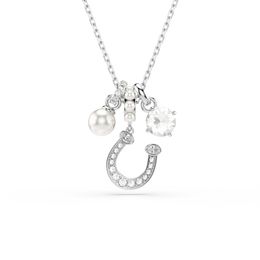 Swarovski Damen Kette mit Anh&auml;nger "Schmuck Geschenk Symbolica Halskette Hufeisen", Metall Perlen, silber, Metall, Perlen, Halsketten, mit Swarovski