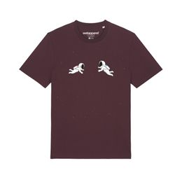 Watapparel T-Shirt ' Space love ' Herren Gr&ouml;&szlig;e S dunkelrot / schwarz / wei&szlig;