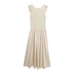 comma, COMMA Kleid Damen Gr&ouml;&szlig;e 42 beige Sommerkleid