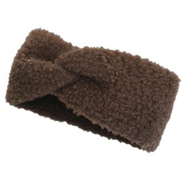styleBREAKER Damen Stirnband "Stirnband in Teddyfell Optik", braun, Modisch, Obermaterial: 100% Viskose CV., M&uuml;tzen