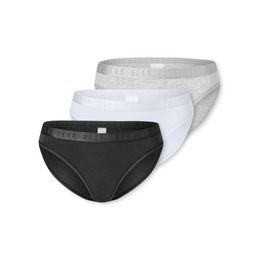 ELLE Slip Damen Gr&ouml;&szlig;e S graumeliert / schwarz / wei&szlig;