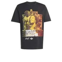 adidas Performance Performance Shirt 'Bob Marley' male size S Yellow / Orange / Black